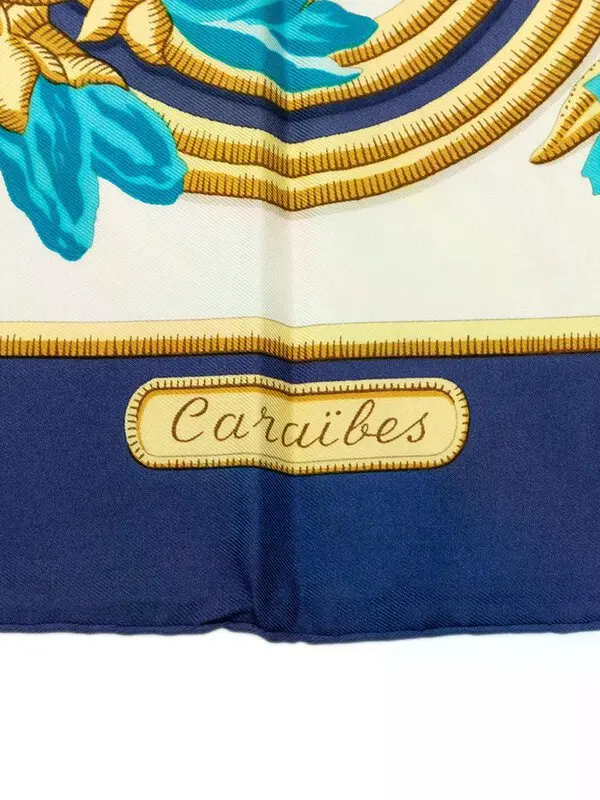 Hermès 2000-2026 Caraibes Silk Scarf 90 Scarves