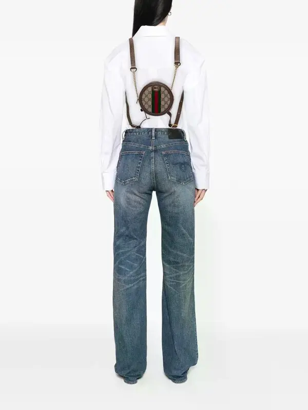 Gucci Mini Gg Supreme Web Ophidia Round Backpack