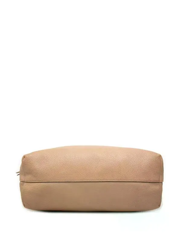 Prada Vitello Daino Leather Convertible Tote Satchel - Neutrals