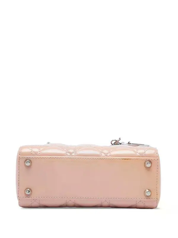Dior Patent Cannage Lady Satchel - Pink