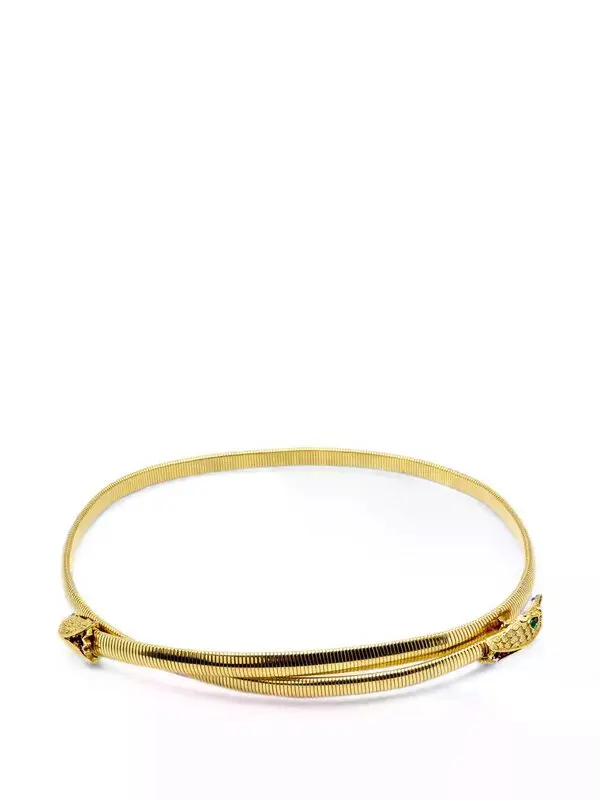 JENNIFER GIBSON JEWELLERY 1960s Trifari -tone Snake Belt