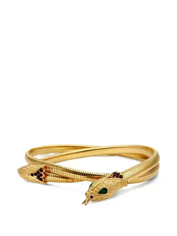 JENNIFER GIBSON JEWELLERY 1960s Trifari -tone Snake Belt