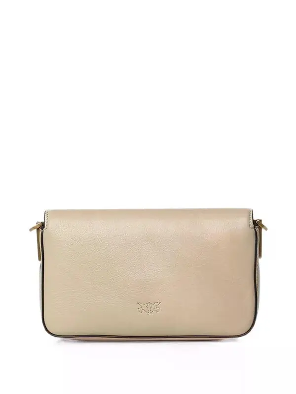 Pinko Love Birds Leather Cross Body Bag - Neutrals