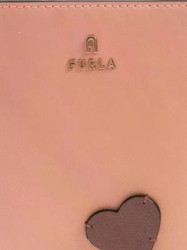 Furla Camelia Heart-patch Passport Case
