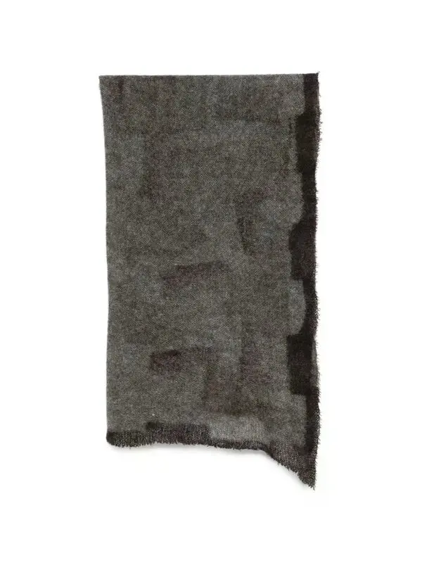 Faliero Sarti Little Simy Abstract-pattern Frayed Scarf - Grey