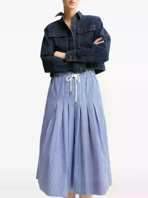ARLO MOTT Henry Cropped Denim Jacket - Blue