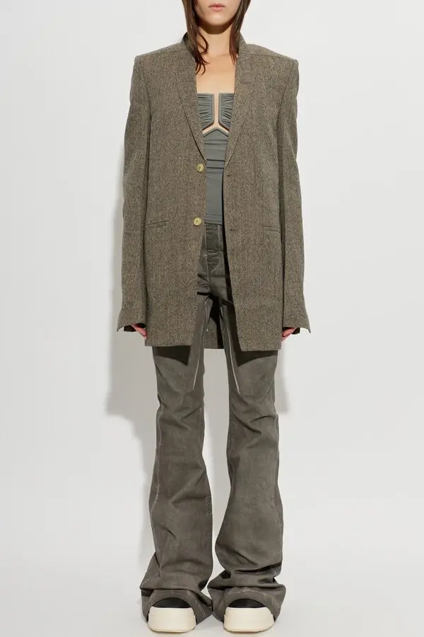 Rick Owens Wool Blazer With Single Vent