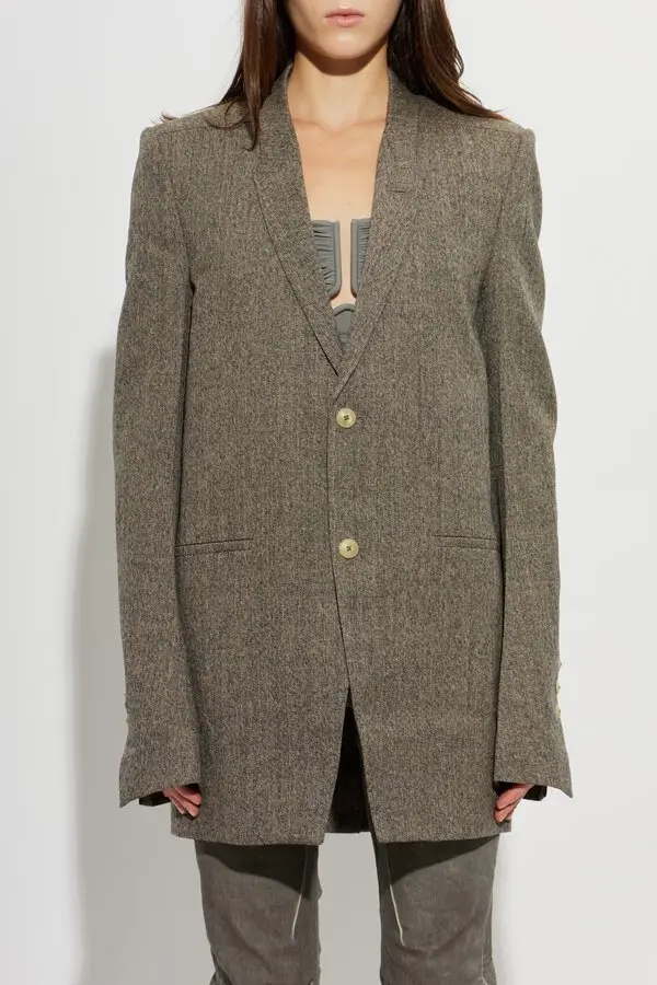 Rick Owens Wool Blazer With Single Vent