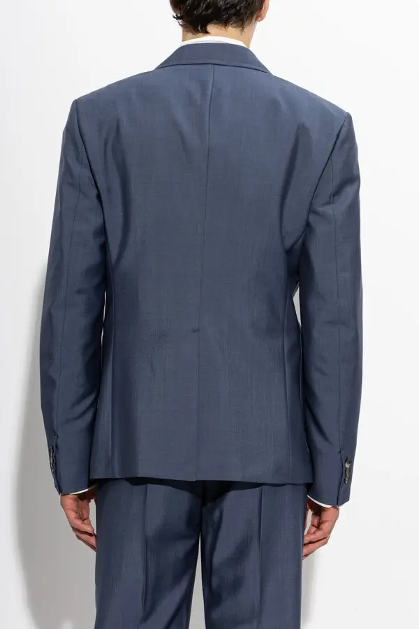 Versace Wool Blazer With A Single Vent