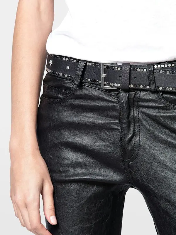 Zadig&Voltaire Starlight Studded Leather Belt