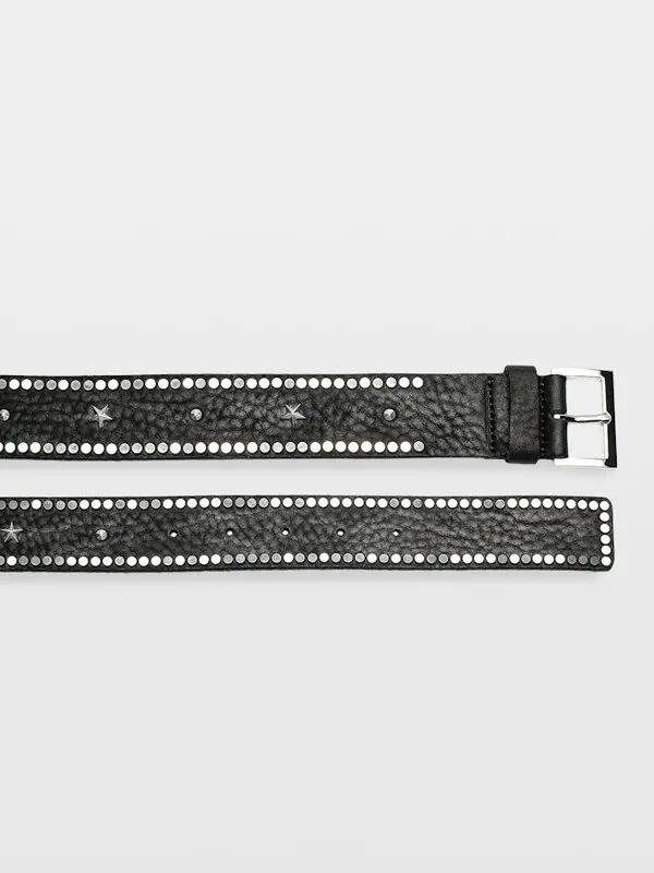 Zadig&Voltaire Starlight Studded Leather Belt