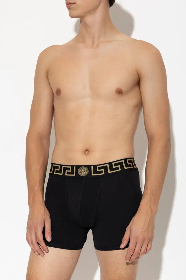 Versace 2-pack Of Cotton Boxer Briefs