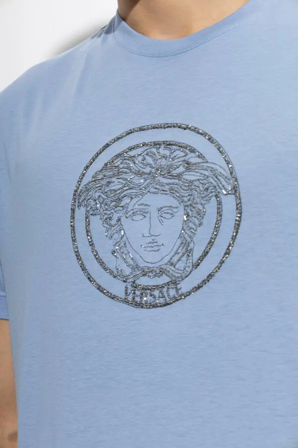 Versace T-shirt With Shimmering Crystals
