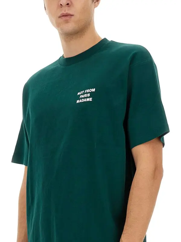 Drole De Monsieur T-shirt "slogan - Green