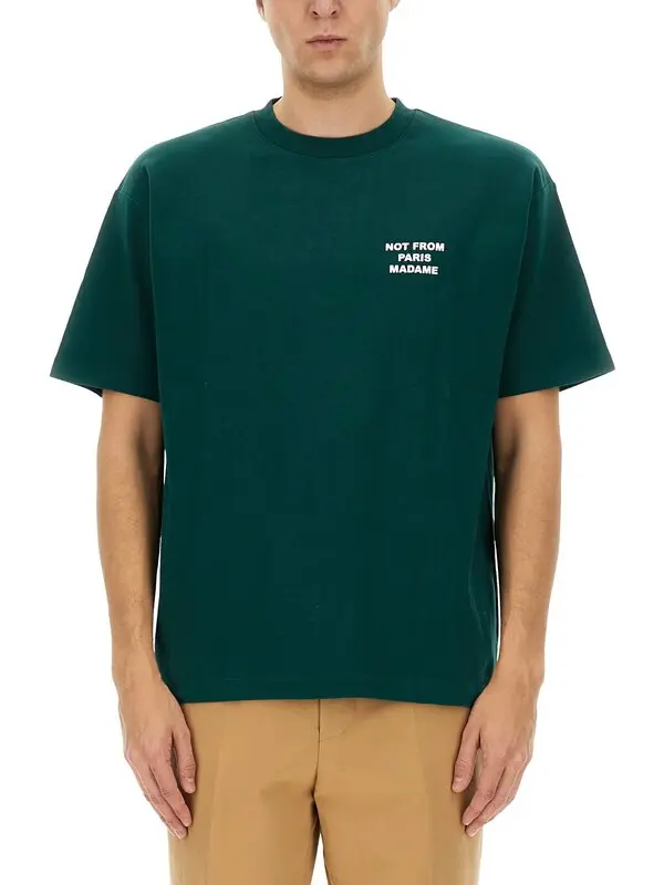 Drole De Monsieur T-shirt "slogan - Green