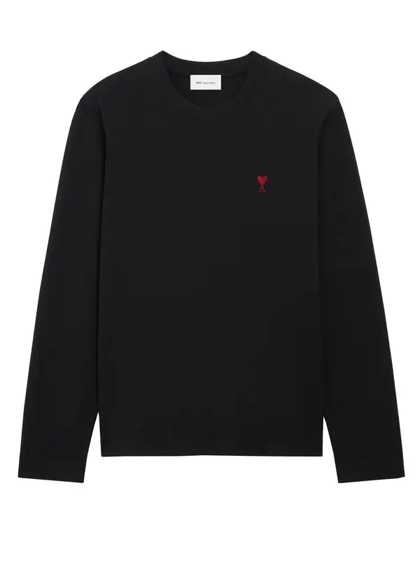 AMI Paris T-shirt Con Logo - Black
