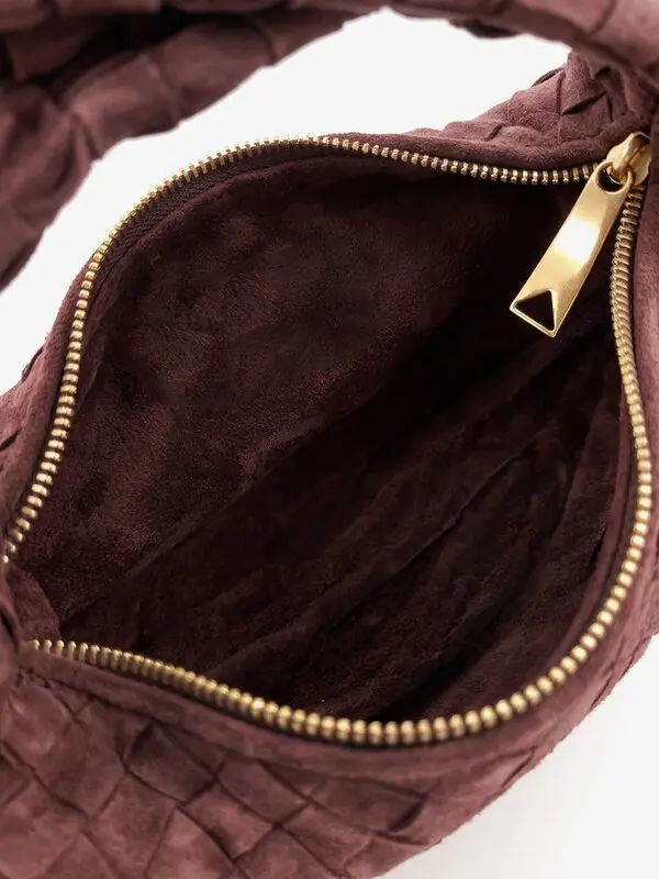 Bottega Veneta Mini Jodie Intrecciato Suede Handbag - Multicolor