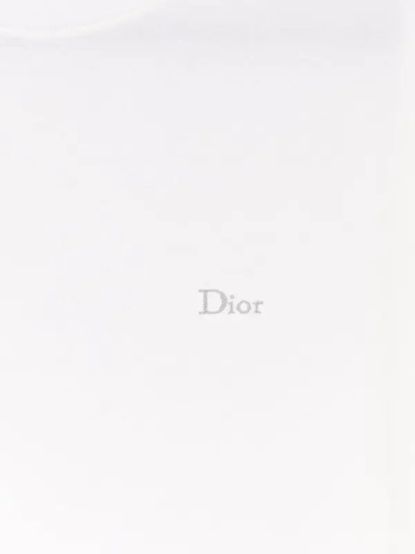 Dior Cotton T-shirt With Logo Embroidery - Multicolor