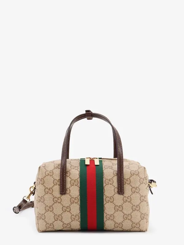 Gucci Boston Mini Bag With Web Detail - Cream