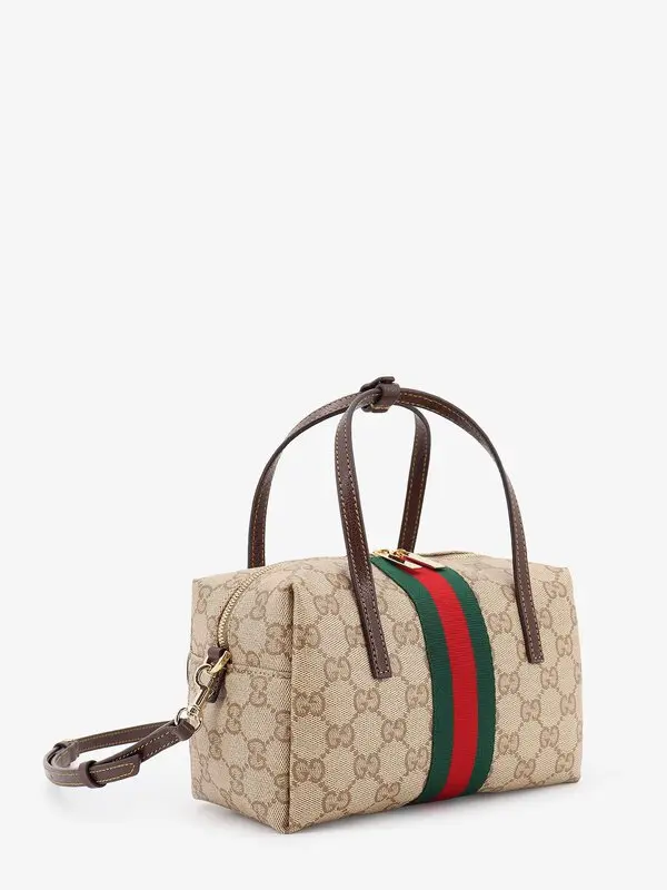 Gucci Boston Mini Bag With Web Detail - Cream