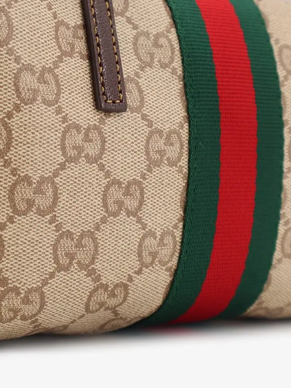 Gucci Boston Mini Bag With Web Detail - Cream