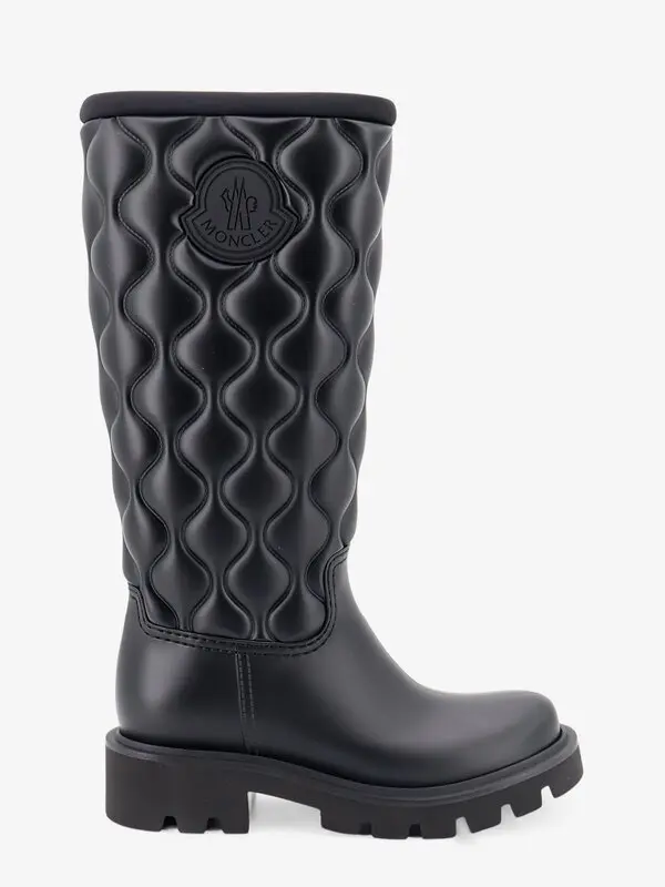 Moncler Kickstream Quilted Pvc And Neoprene Knee High Boots - Multicolor