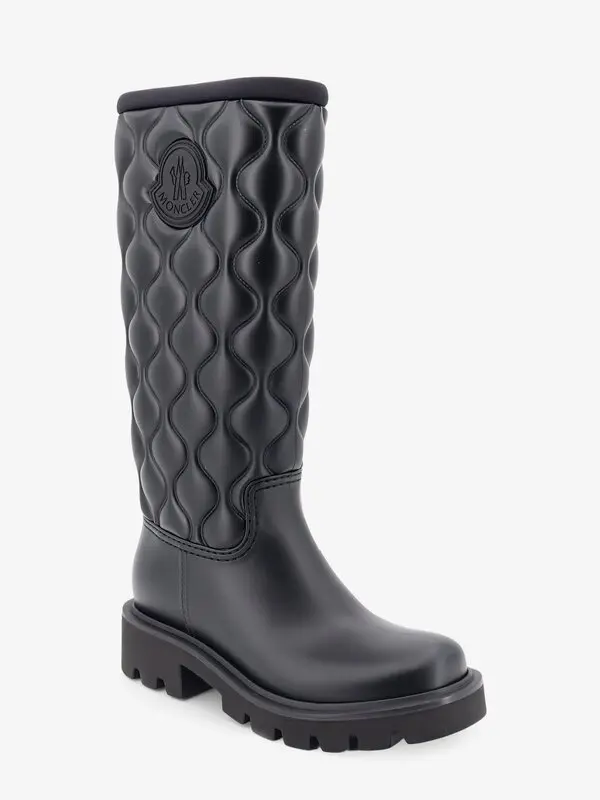 Moncler Kickstream Quilted Pvc And Neoprene Knee High Boots - Multicolor