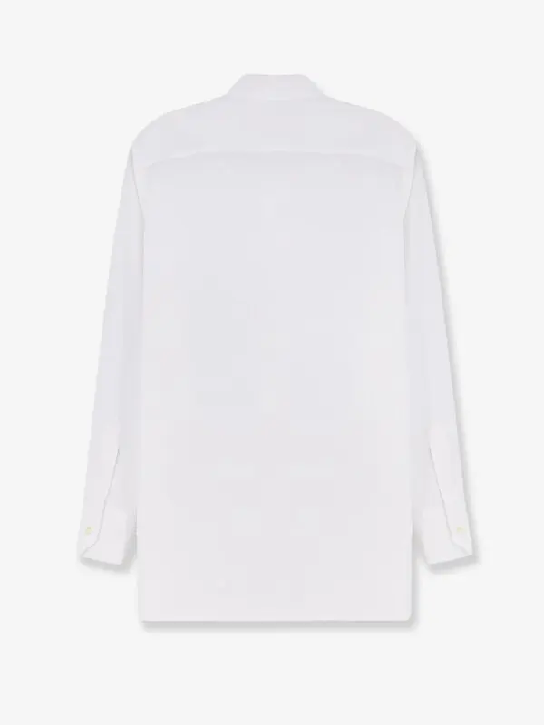 Saint Laurent Cotton Shirt With Cassandre Embroidery