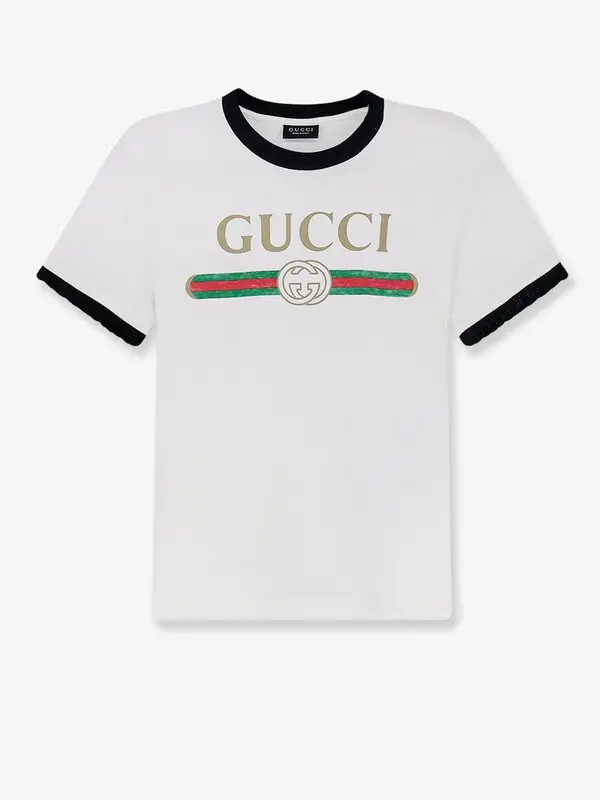Gucci Cotton T-shirt With Iconic Print - Multicolor
