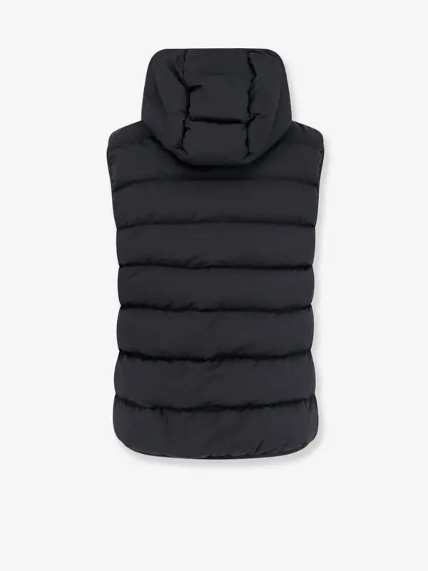Moncler Sleeveless Down Jacket With Detachable Hood - Multicolor