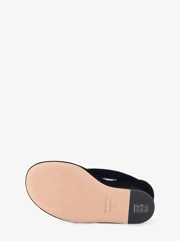 Balenciaga Gaeta Velvet Wedge Thong Sandals