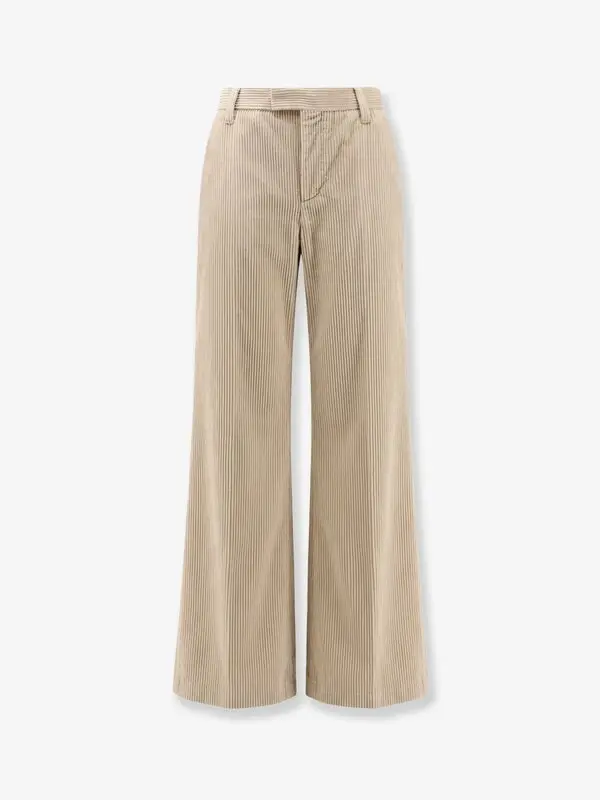 Brunello Cucinelli Corduroy Flare Trousers - Cream