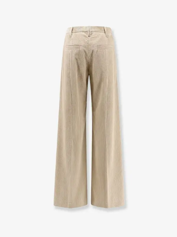 Brunello Cucinelli Corduroy Flare Trousers - Cream
