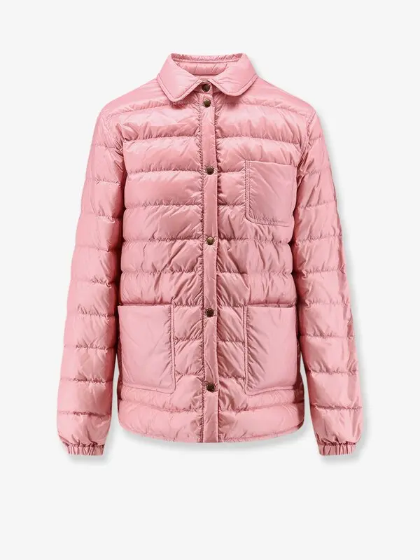 Moncler Quilted Down Jacket With Patch Pockets - Multicolor