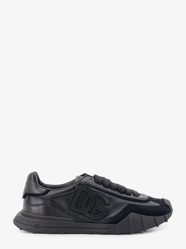 Dolce & Gabbana Black Leather Dg Athletic Sneakers - Multicolor