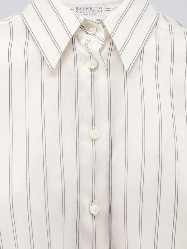 Brunello Cucinelli Striped Silk Shirt