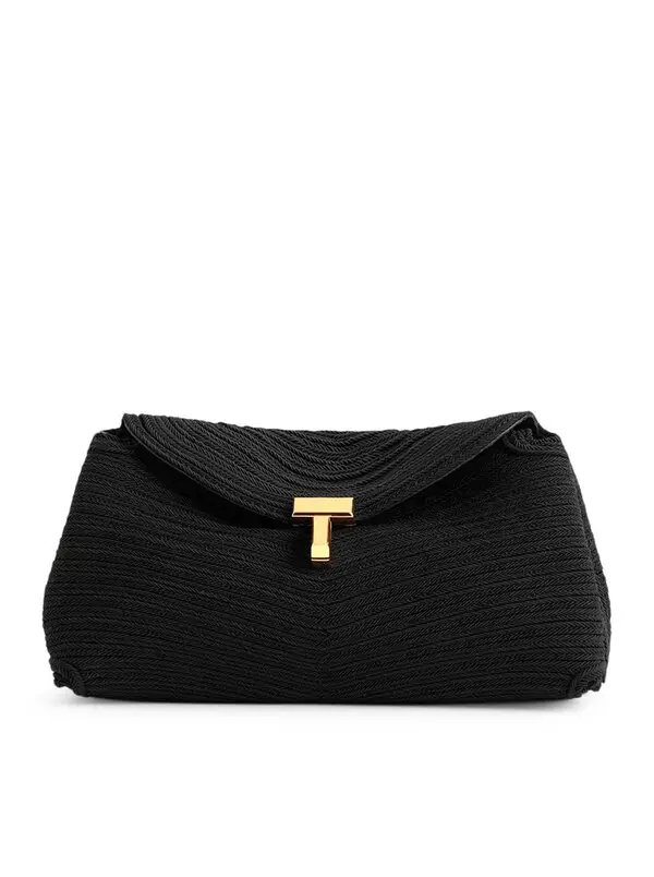 TOTEME Mini T-lock Clutch - Black