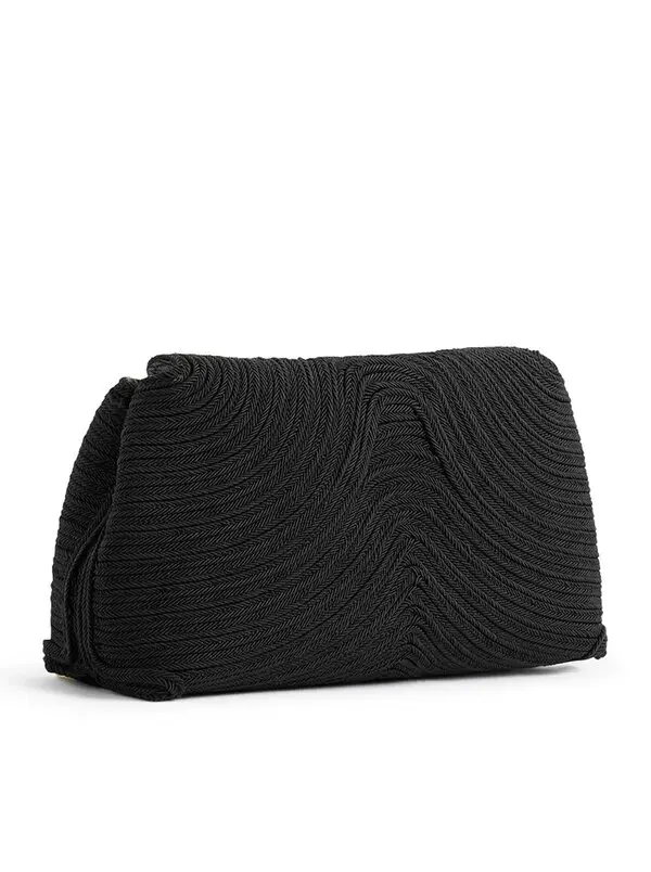 TOTEME Mini T-lock Clutch - Black