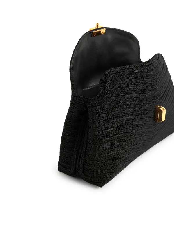TOTEME Mini T-lock Clutch - Black