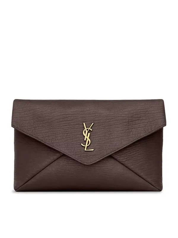 Saint Laurent Cassandre Large Lambskin Envelope Pouch