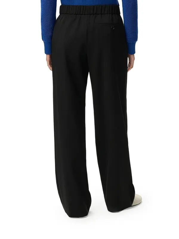 Loewe Tailored Wool Trousers With Jacquard Elasticated Waist