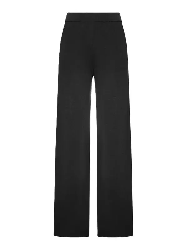 Max Mara Viscose Crepe Trousers - Black