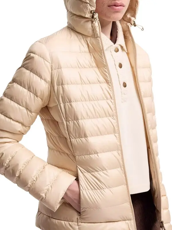 Moncler Igelhood" Short Down Jacket In Beige Longue Saison - Cream