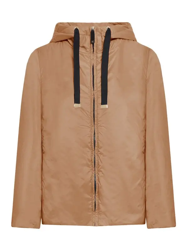 Max Mara Padded Jacket With Hood In Waterproof Canvas