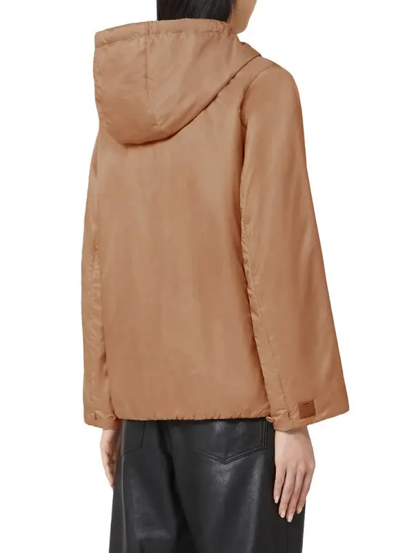 Max Mara Padded Jacket With Hood In Waterproof Canvas