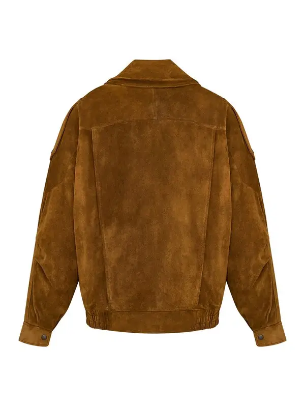 Saint Laurent Oversized Vintage Split-leather Jacket