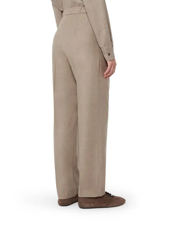 Max Mara Cashmere Foulé Trousers - Cream