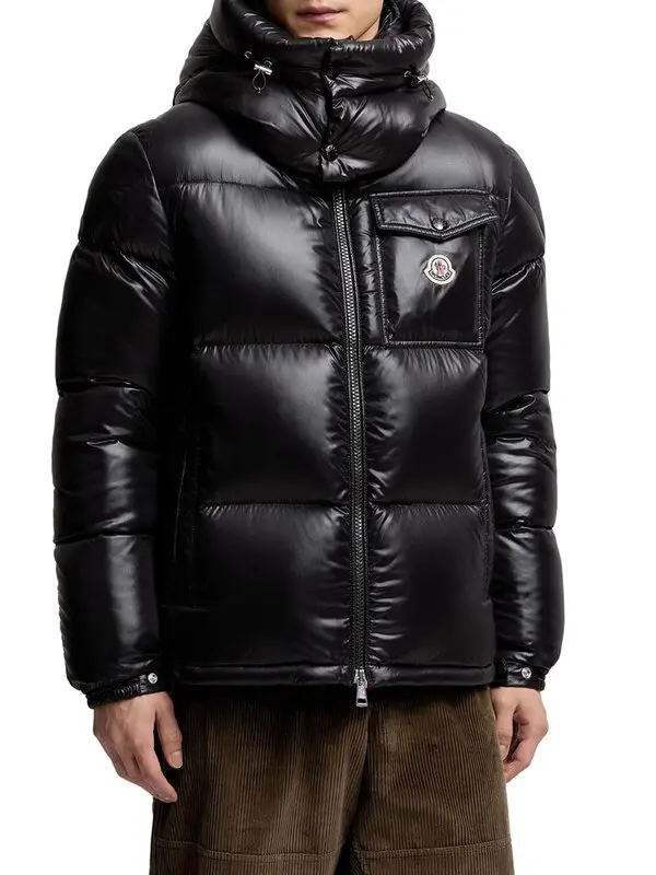 Moncler Montbeliard Down Jacket With Hood - Black