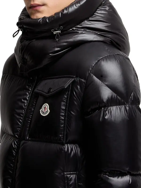 Moncler Montbeliard Down Jacket With Hood - Black