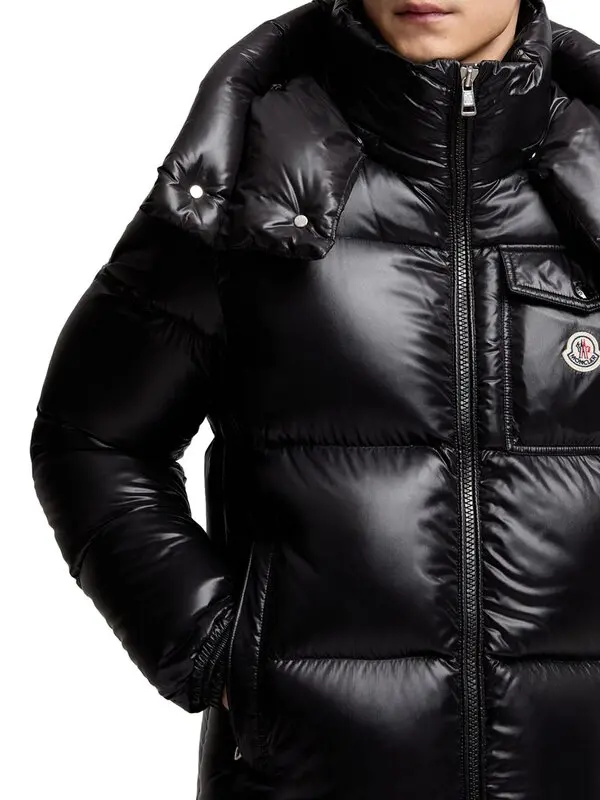 Moncler Montbeliard Down Jacket With Hood - Black